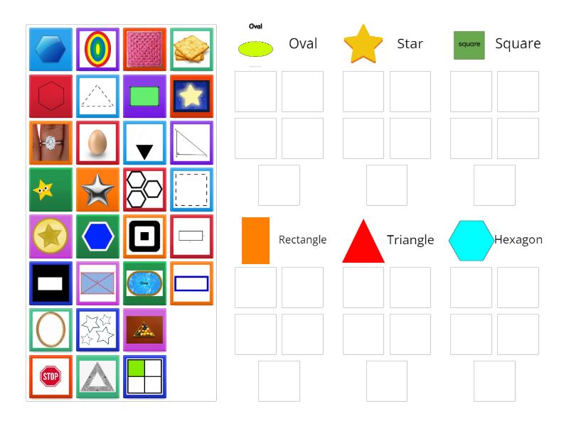 2D Shapes - Group sort