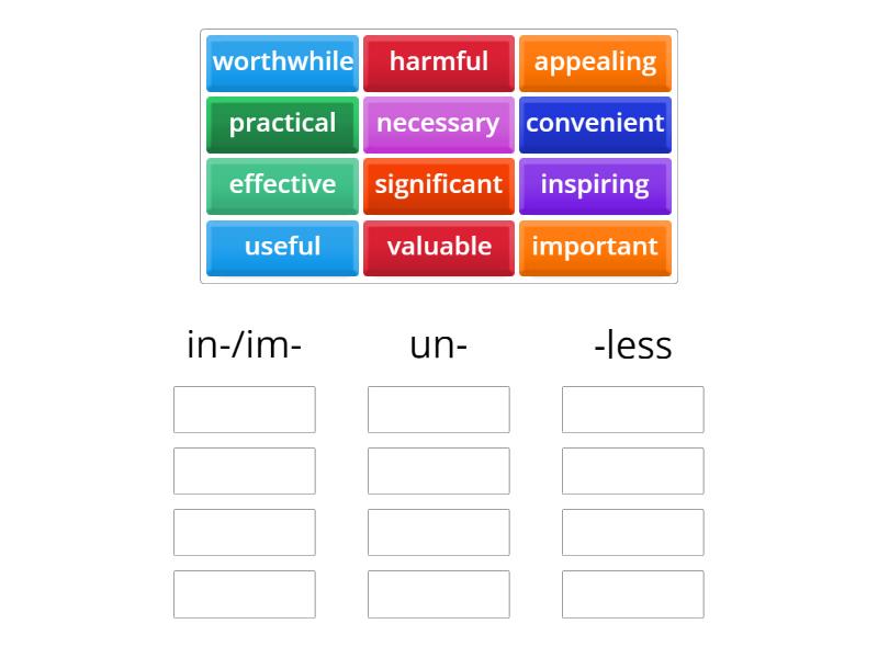 Antonyms of Adjectives - Ready for IELTS Unit 2 - Group sort