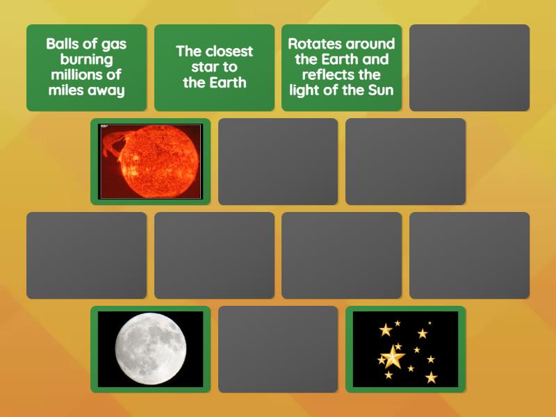Sun, Moon, and Stars - Matching pairs