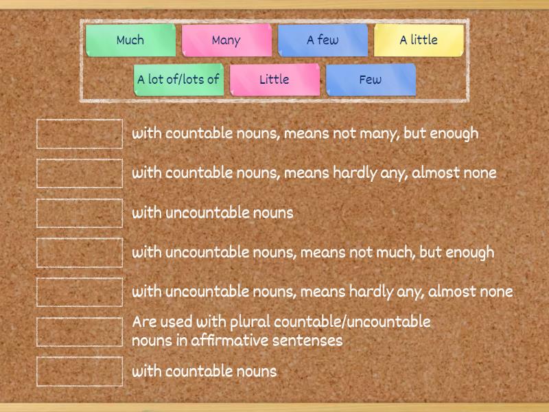 Quantifiers - Match up