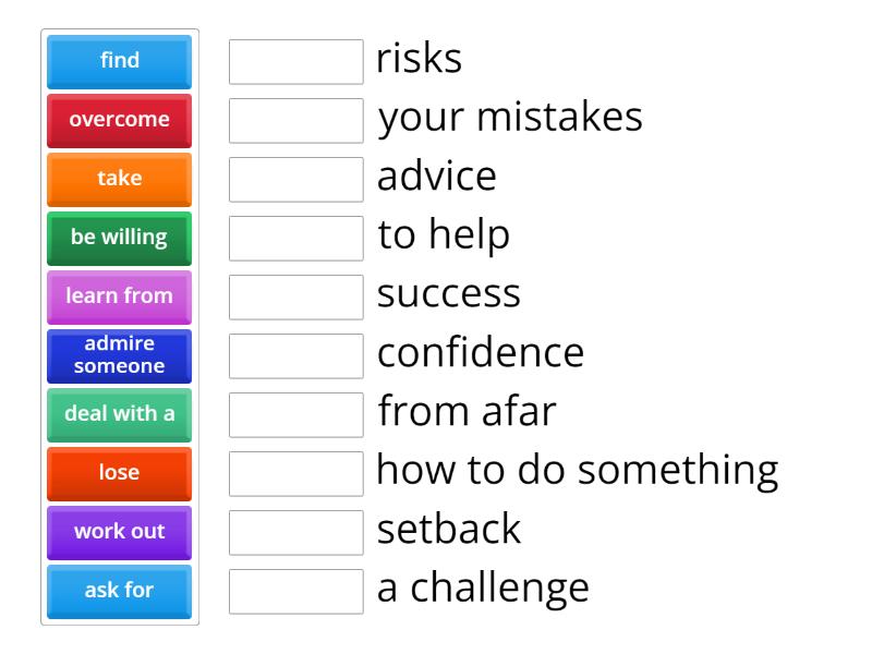Success Vocabulary Match Up
