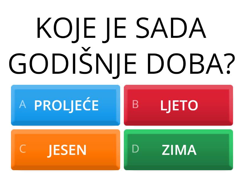 ZIMA 1. RAZRED - ponavljanje - Quiz
