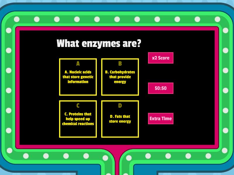 Enzymes - Gameshow quiz