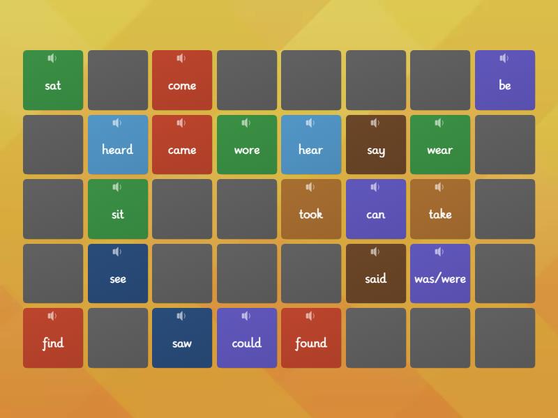 Memory Game - Simple Past - Combine os pares
