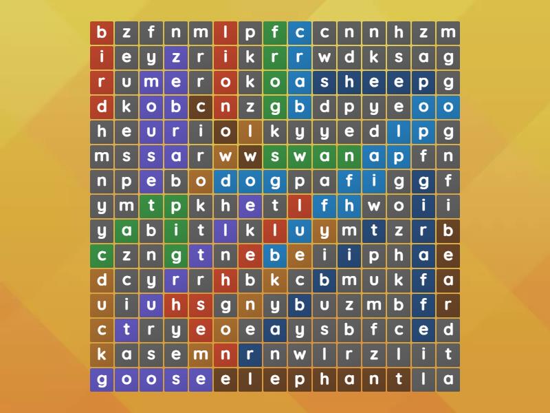 animal basic - Wordsearch