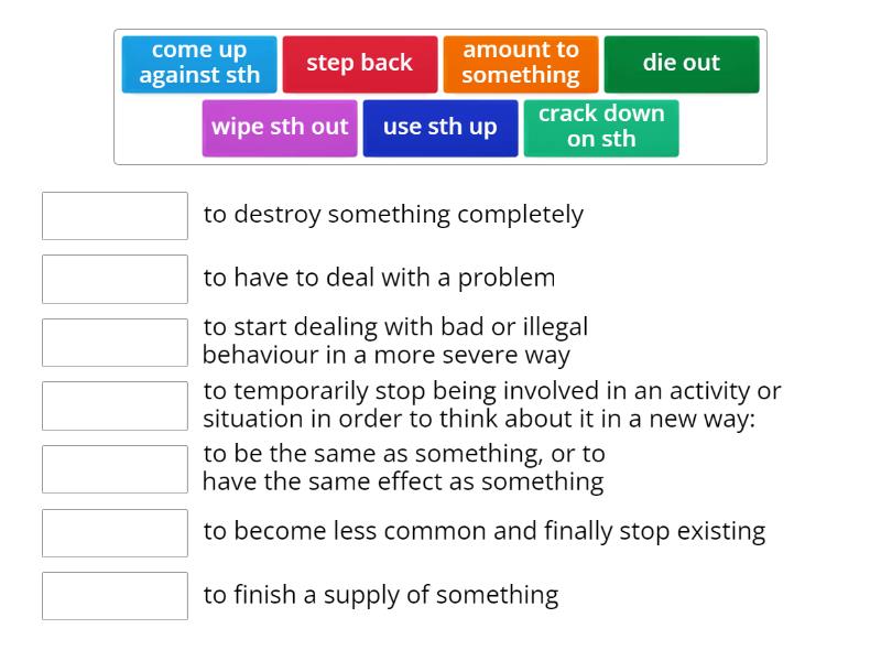CAE,Phrasal verbs - Match up