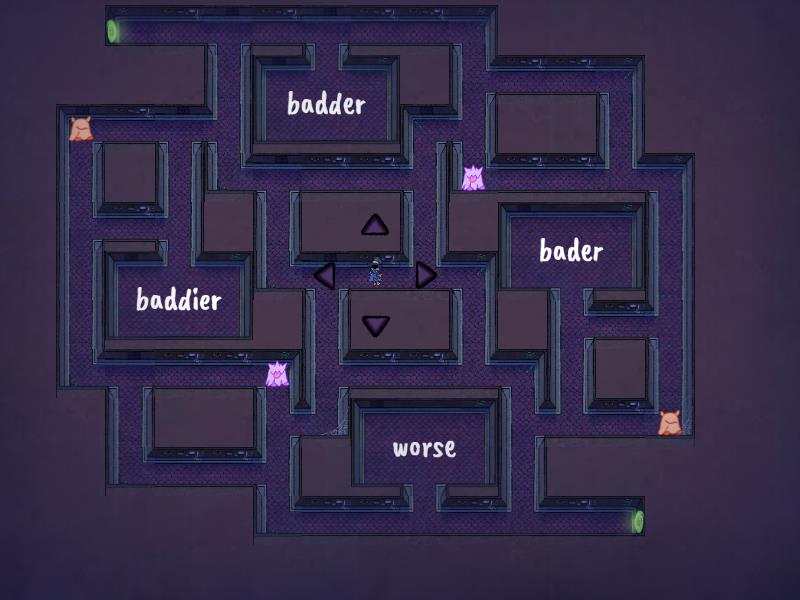 L N8 Comparative_adjectives_spelling #my_teaching_stuff - Maze chase