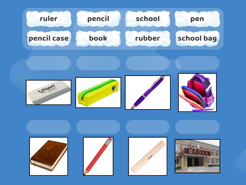 school objects - Match up