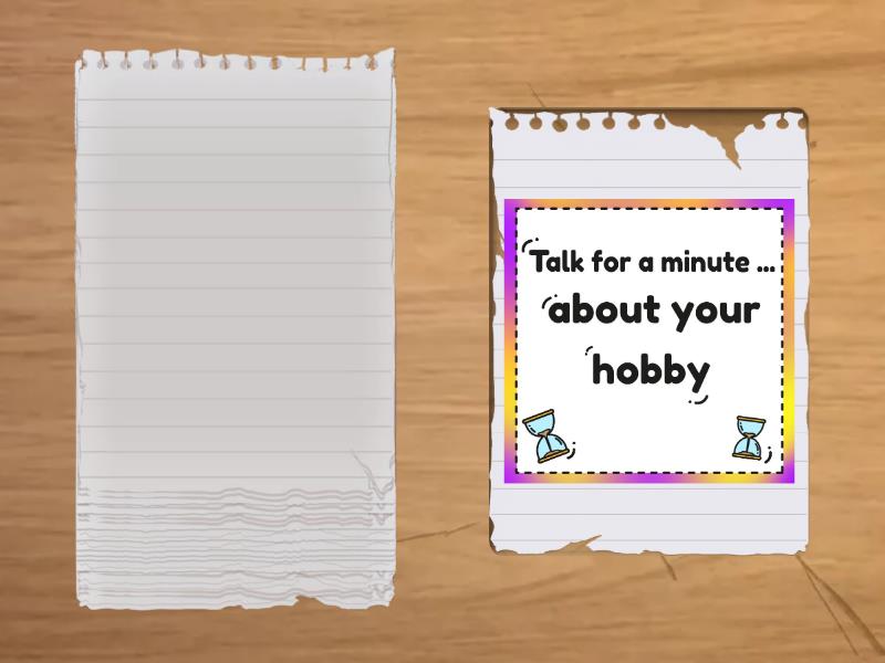 - Talking 1 minute - Speaking cards