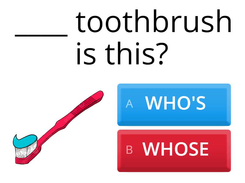 Who's vs Whose - Cuestionario