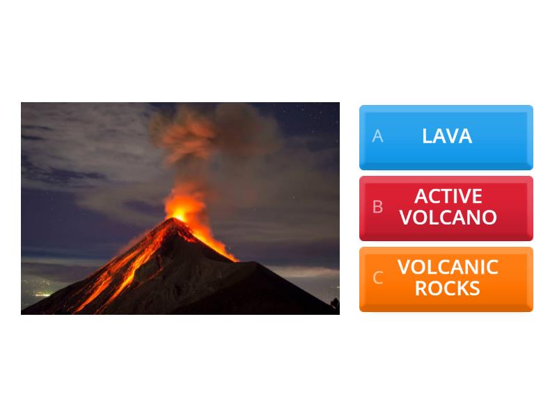 Volcanoes words 1 - Quiz