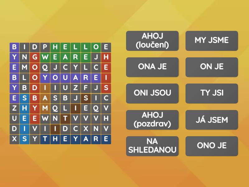 to be - - Wordsearch
