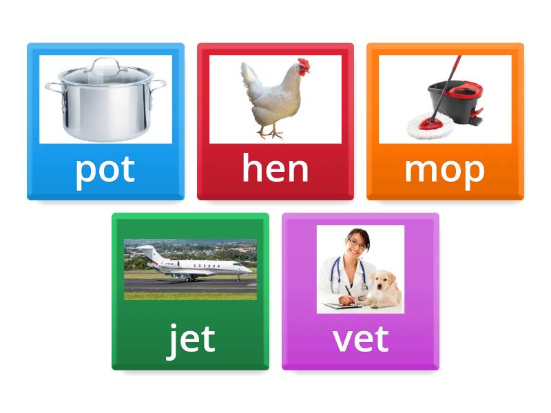 cvc Bingo words grade 5 - Flip tiles