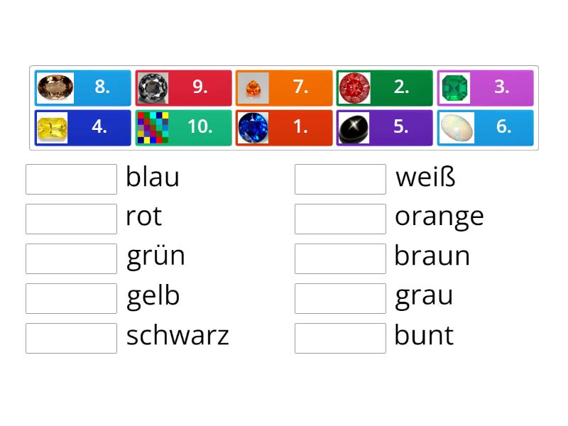 German colours - Match up