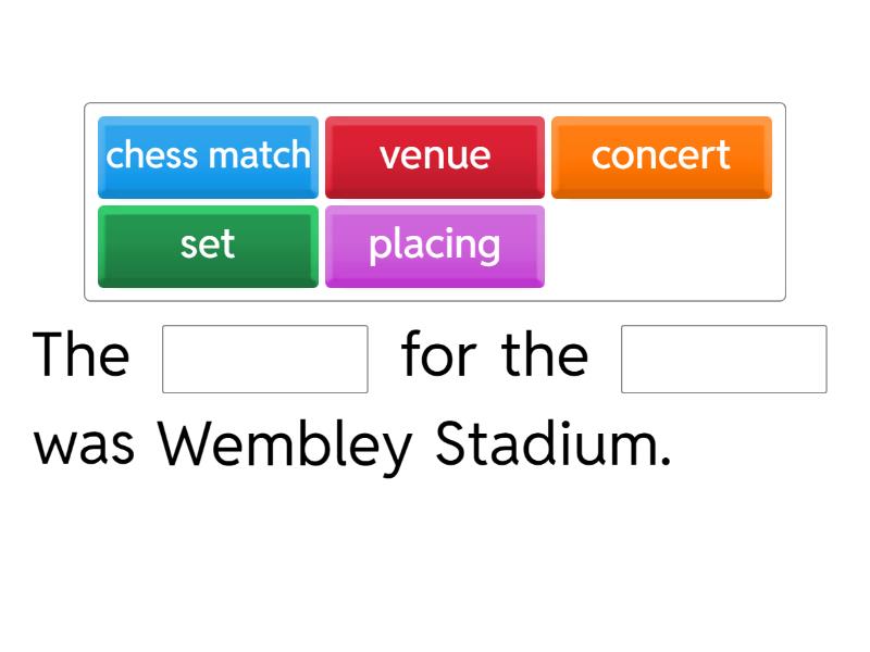 Concert Vocabulary - Completar la frase