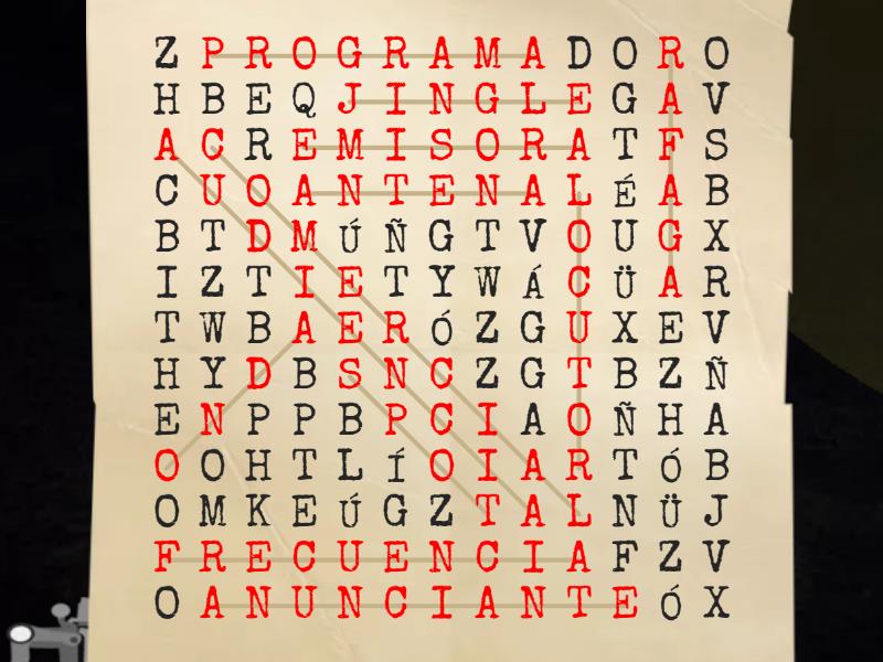 Actividad Radio - Wordsearch