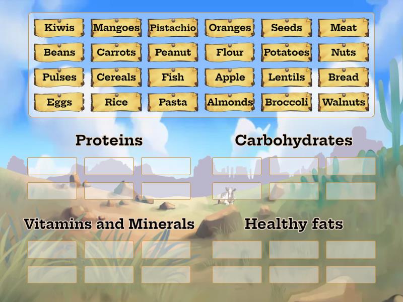 Classify the food - Group sort