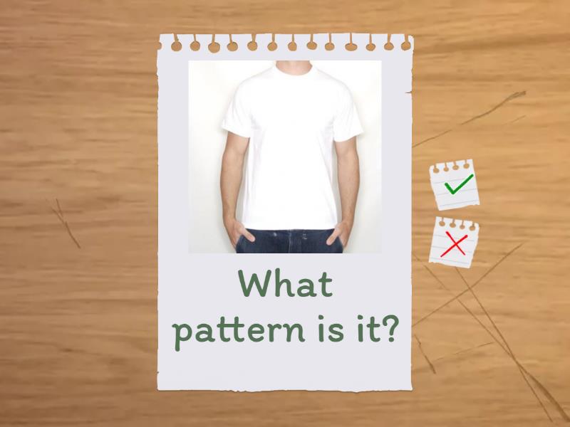 Clothes patterns - Flash cards