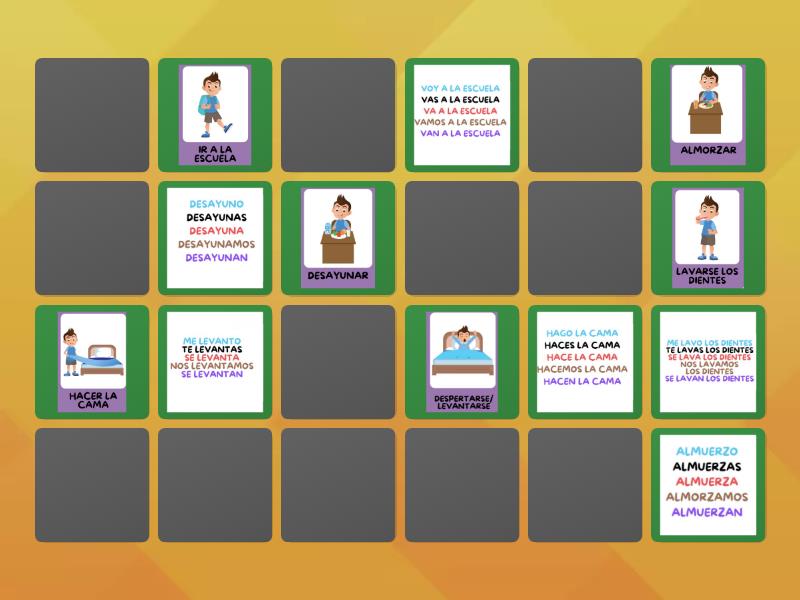 Rutina Diaria - Matching pairs