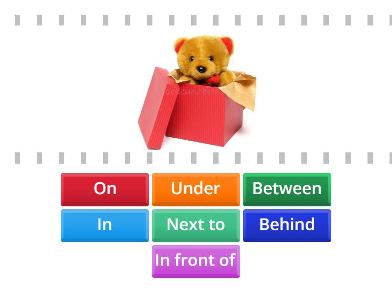 Where is Teddy? - Prepositions - Find the match