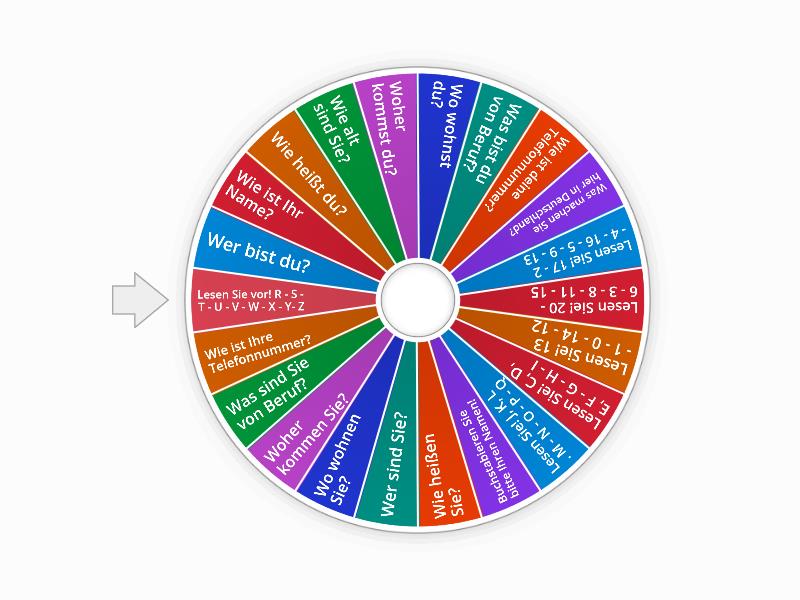 Stell dich vor! - Spin the wheel