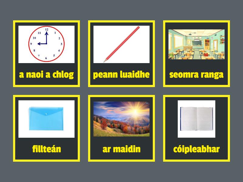 Cluiche Kim - Scoil - Flip tiles