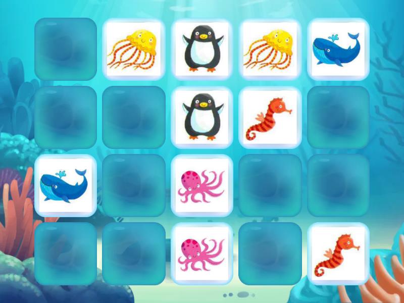 sea animals - Matching pairs