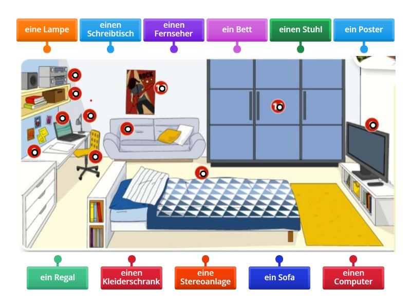 Label the bedroom - Labelled diagram