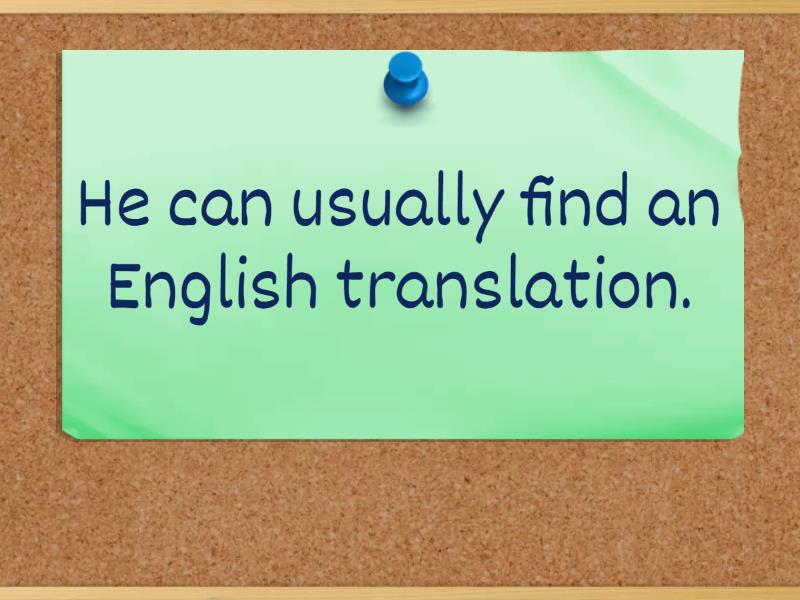 I can usually find an English translation. - Flash cards