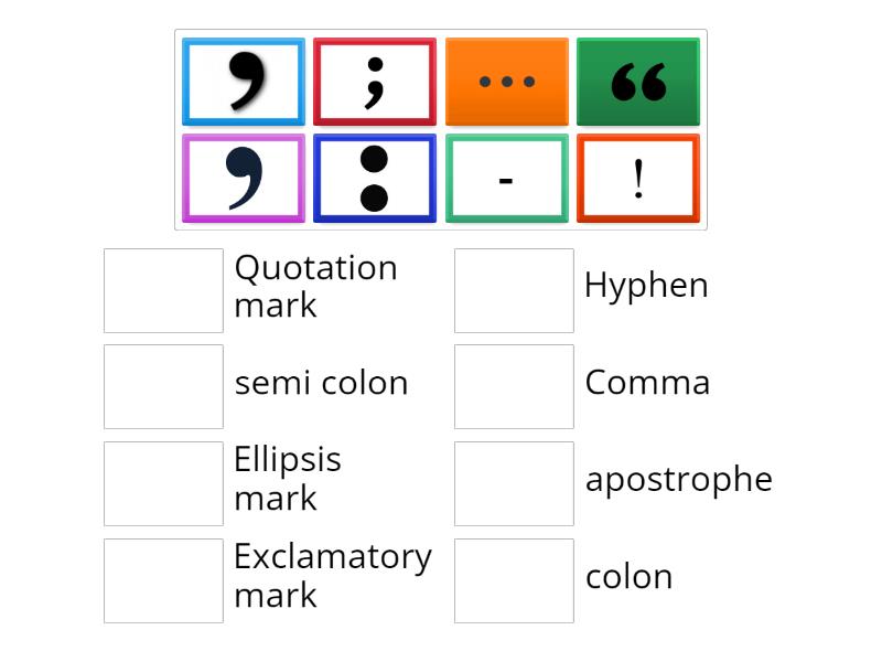 Punctuation marks - Match up