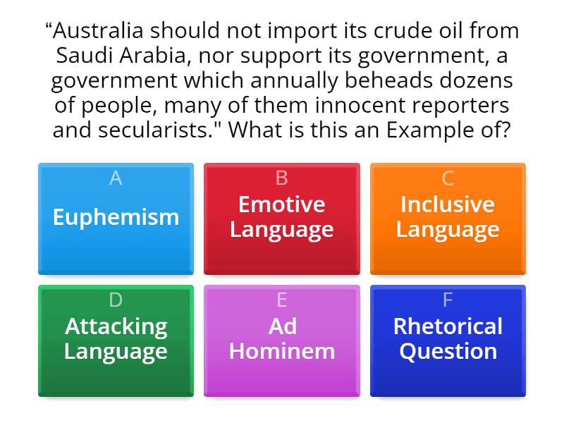 Persuasive Techniques - Quiz
