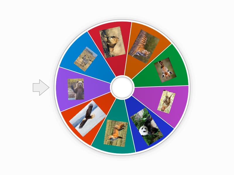 wild animal game - Spin the wheel