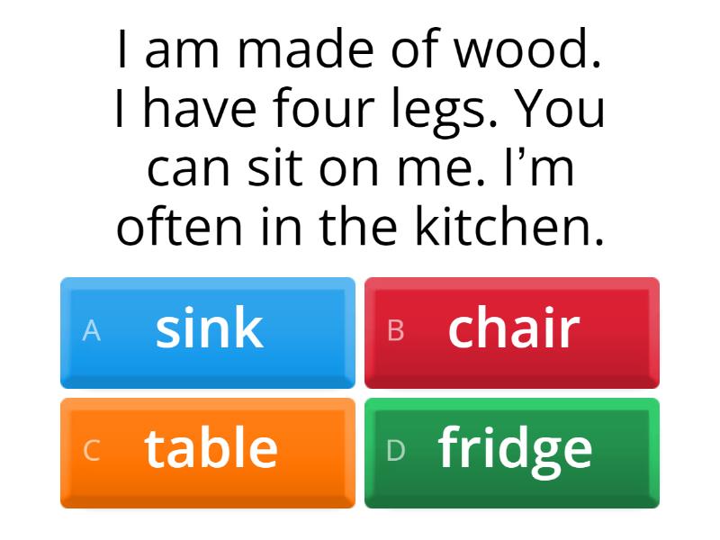 Furniture riddles - Викторина