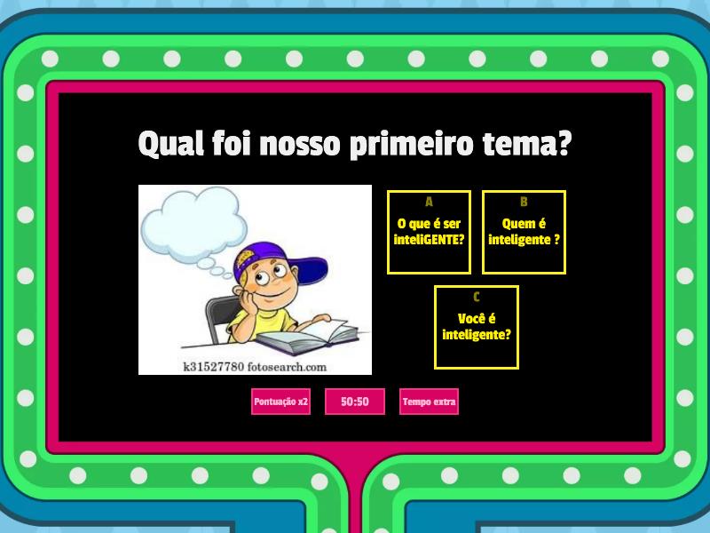 LINHA DO TEMPO PROGRAMA INTELIGENTE - - Gameshow quiz