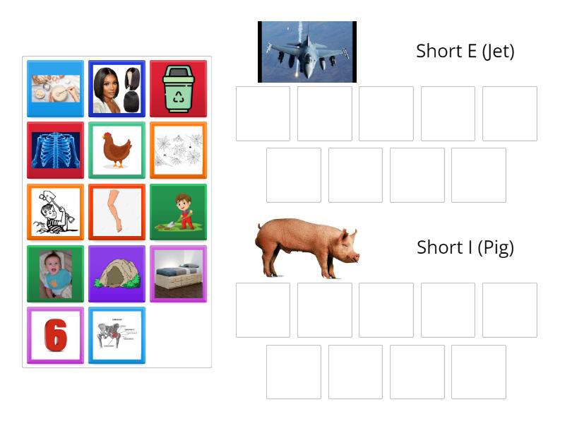 E/I Medial Sound S1 Picture Sort - Group sort
