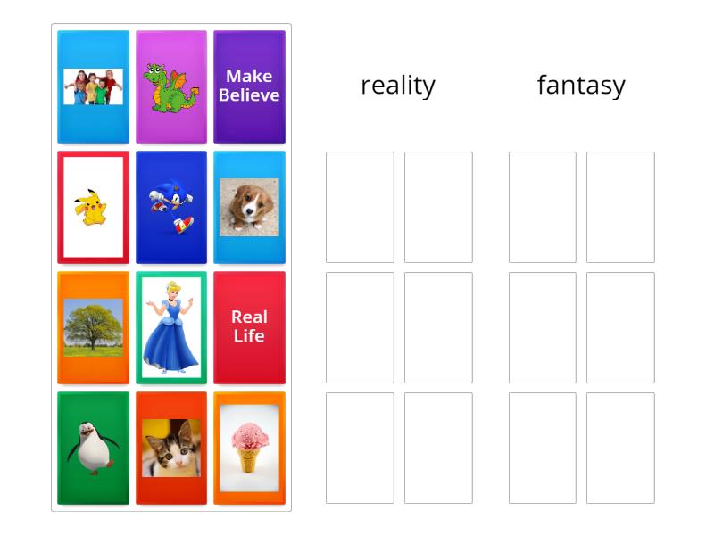 reality vs. fantasy sort - Group sort