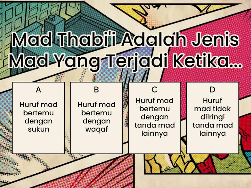 20 SOAL MATERI PAI MAD THABI'I DAN MAD FARI'I - Quiz
