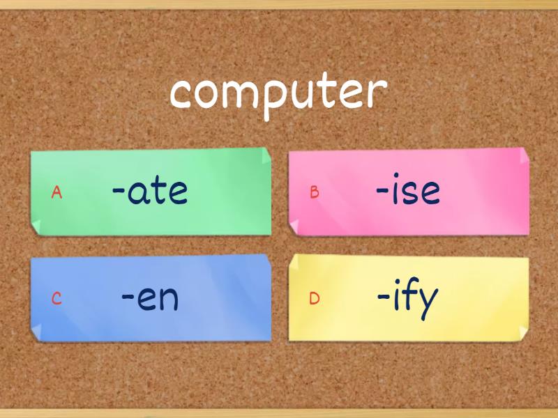 10.05.23 - Converting nouns into verbs and adjectives - Quiz