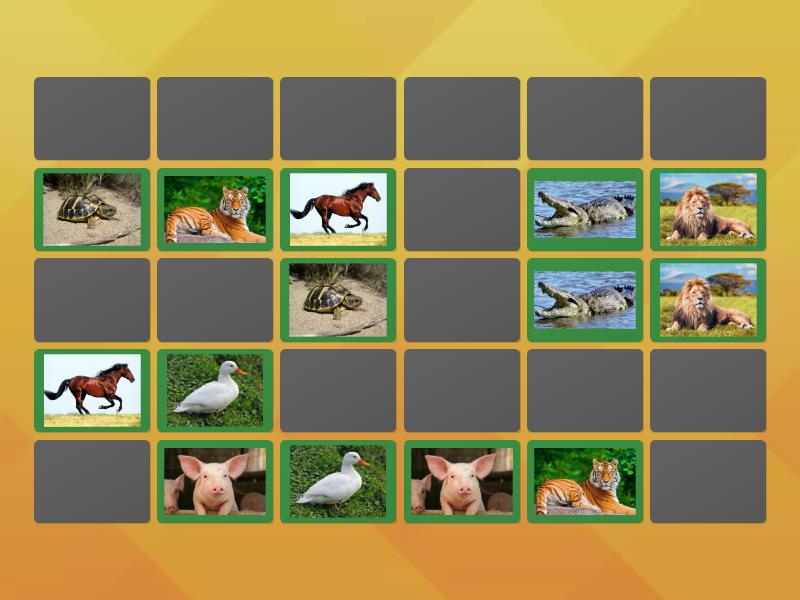 Memorice animales - Matching pairs