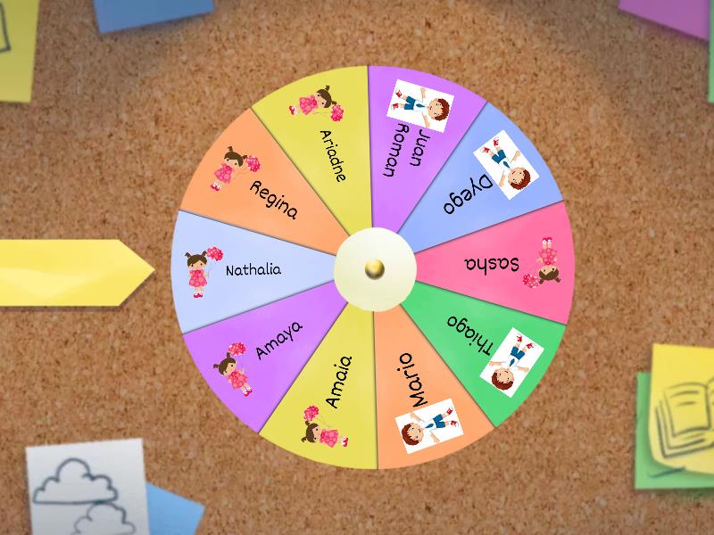 Rueda aleatoria para jugar en preescolar - Spin the wheel