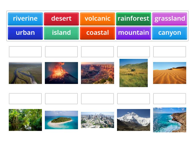 MATCH THE LANDSCAPE - Match up