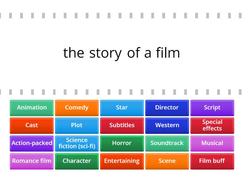 Film Vocabulary - Find the match