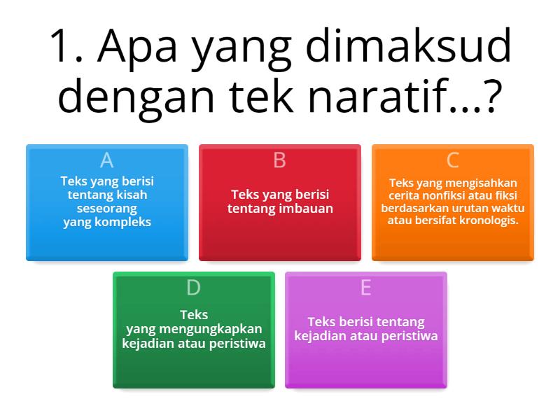 Tes Diagnostik Kognitif Teks Naratif dan Teks Informatif - Kuis