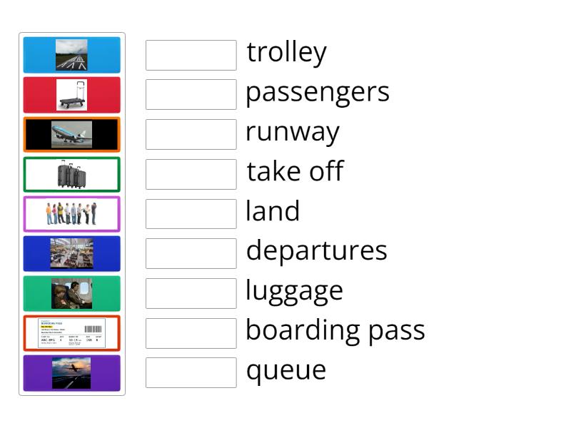 airport vocabulary - Match up
