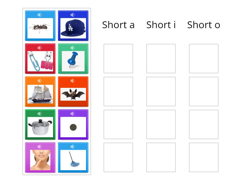 Short a / i / o Sort - Group sort