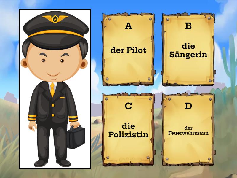 4.Klasse:"die Berufe" - Quiz