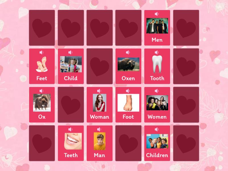 Irregular Plurals - Matching pairs