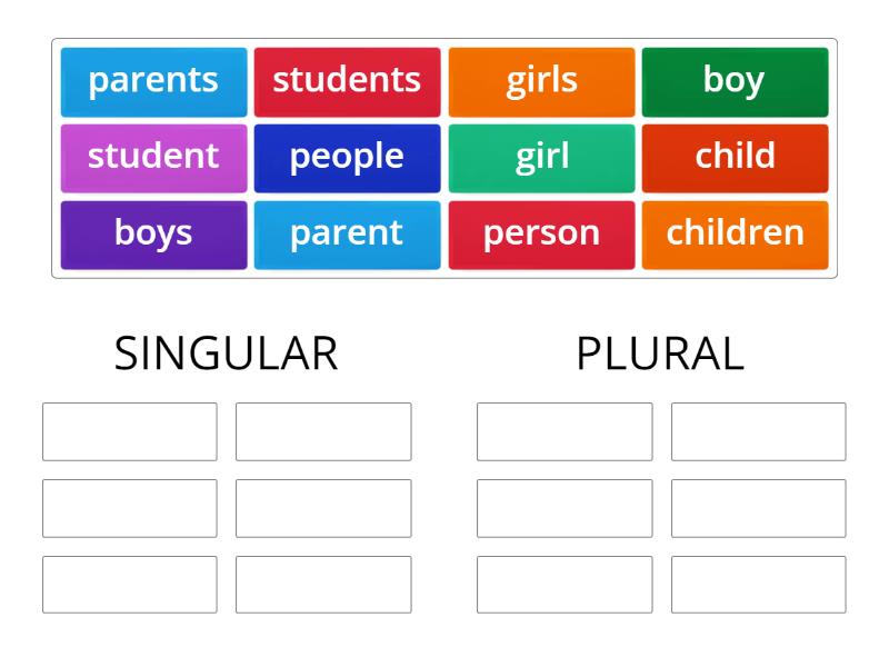 Singular and Plural - Group sort