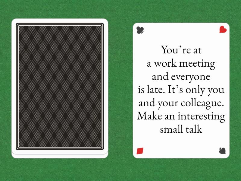 Mastering small talk Set 1 - Speaking cards