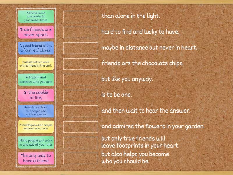 Friendship quotes - Match up